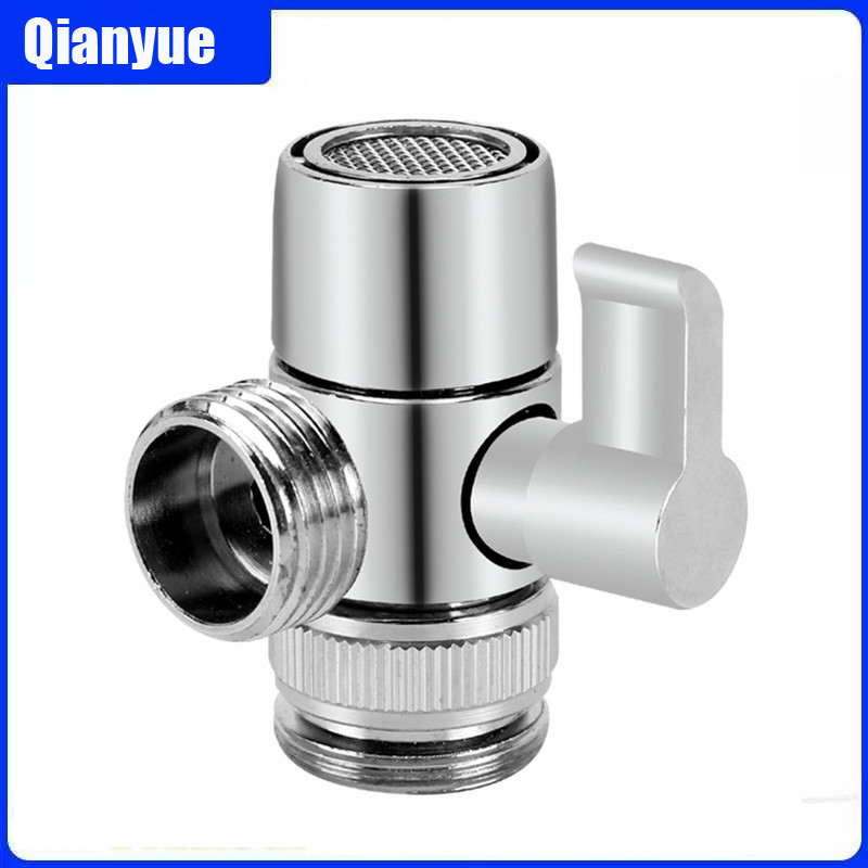 Universal Water Splitter Adapter, 2-Way Faucet Divider with Dual On/Off ...