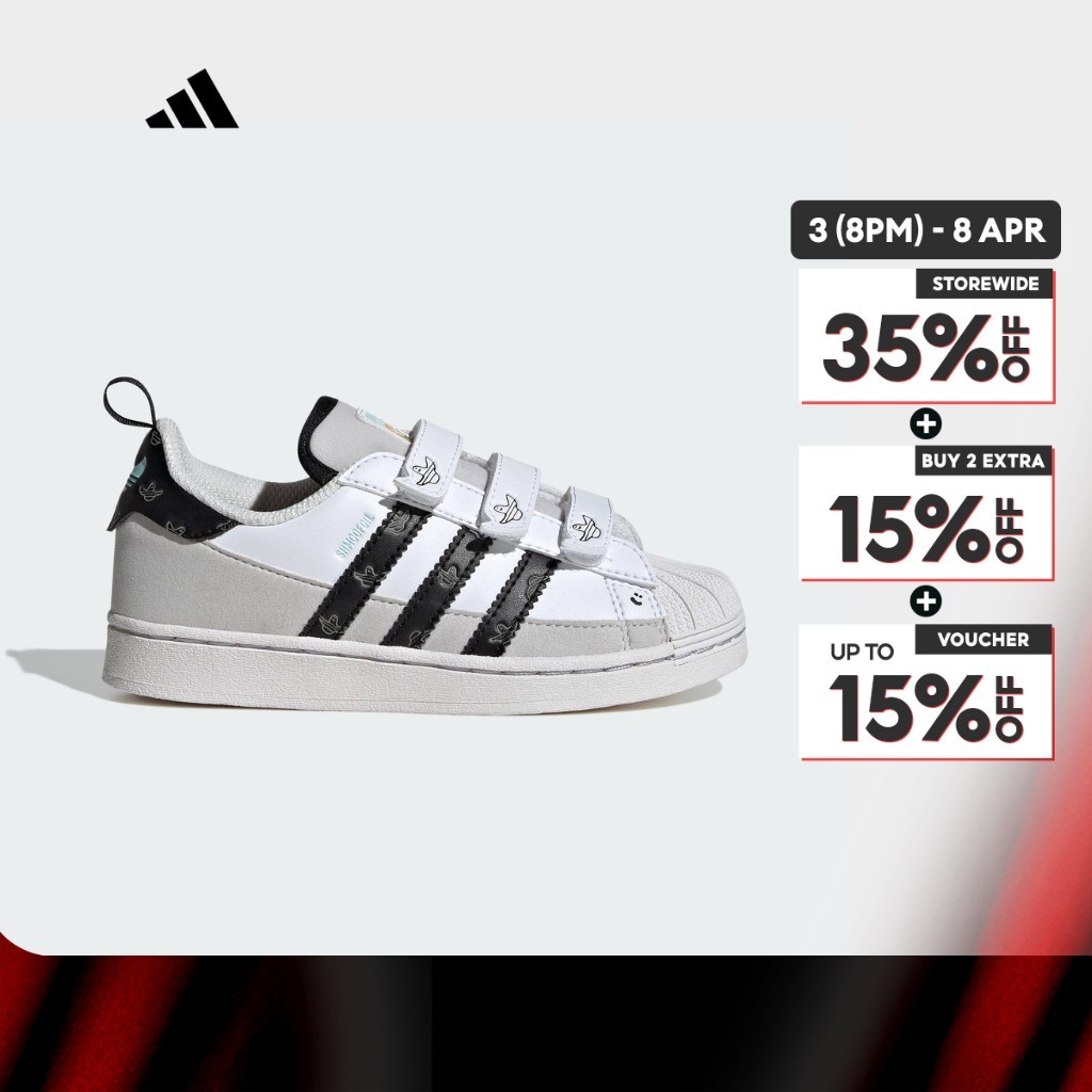 adidas Lifestyle Superstar Shmoofoil Comfort Closure Shoes Kids Unisex ...