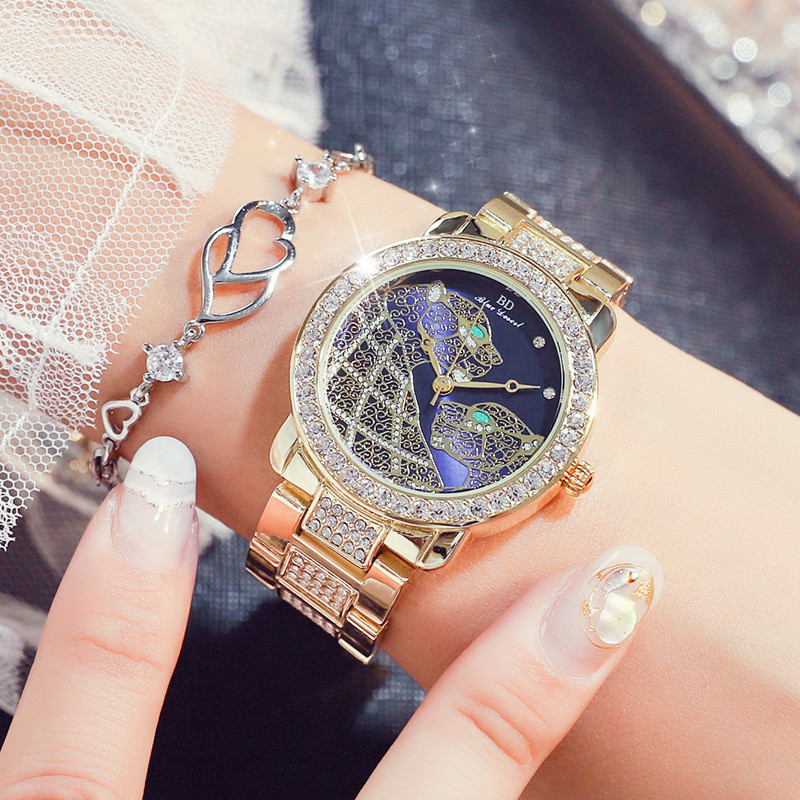 watch,Double leopard watch,women watch,ladies watch,vintage gold watch ...