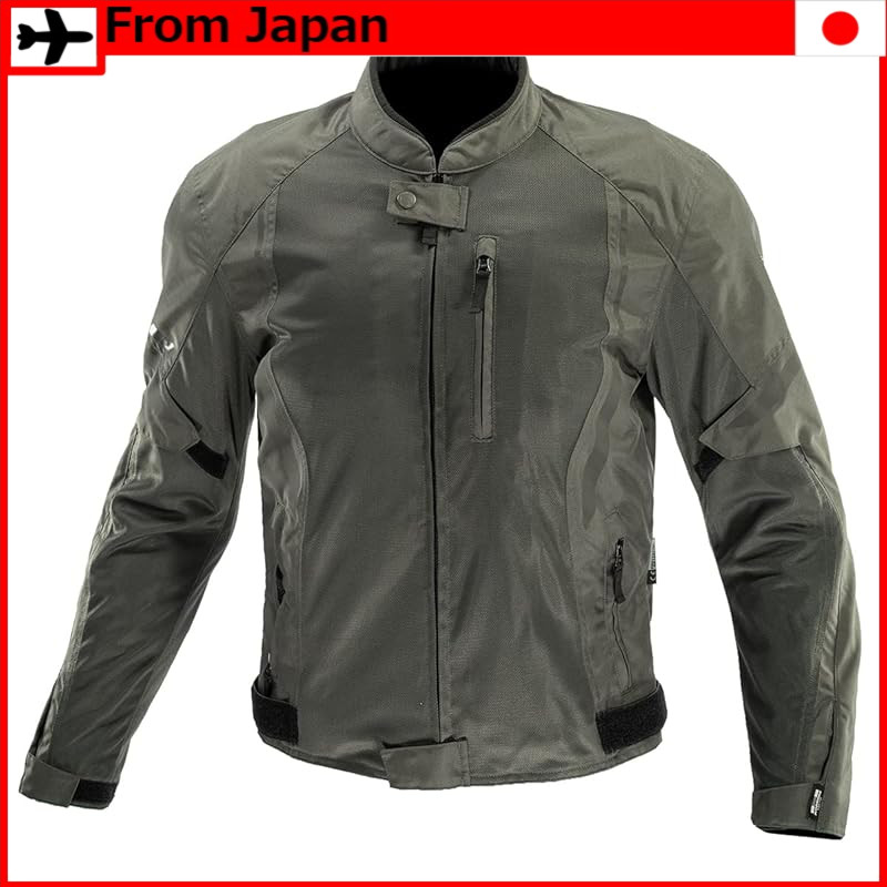 [KOMINE] Motorcycle JK-1463 Protect Half Mesh Jacket 07-1463 Men's Olive S【Direct from Japan ...