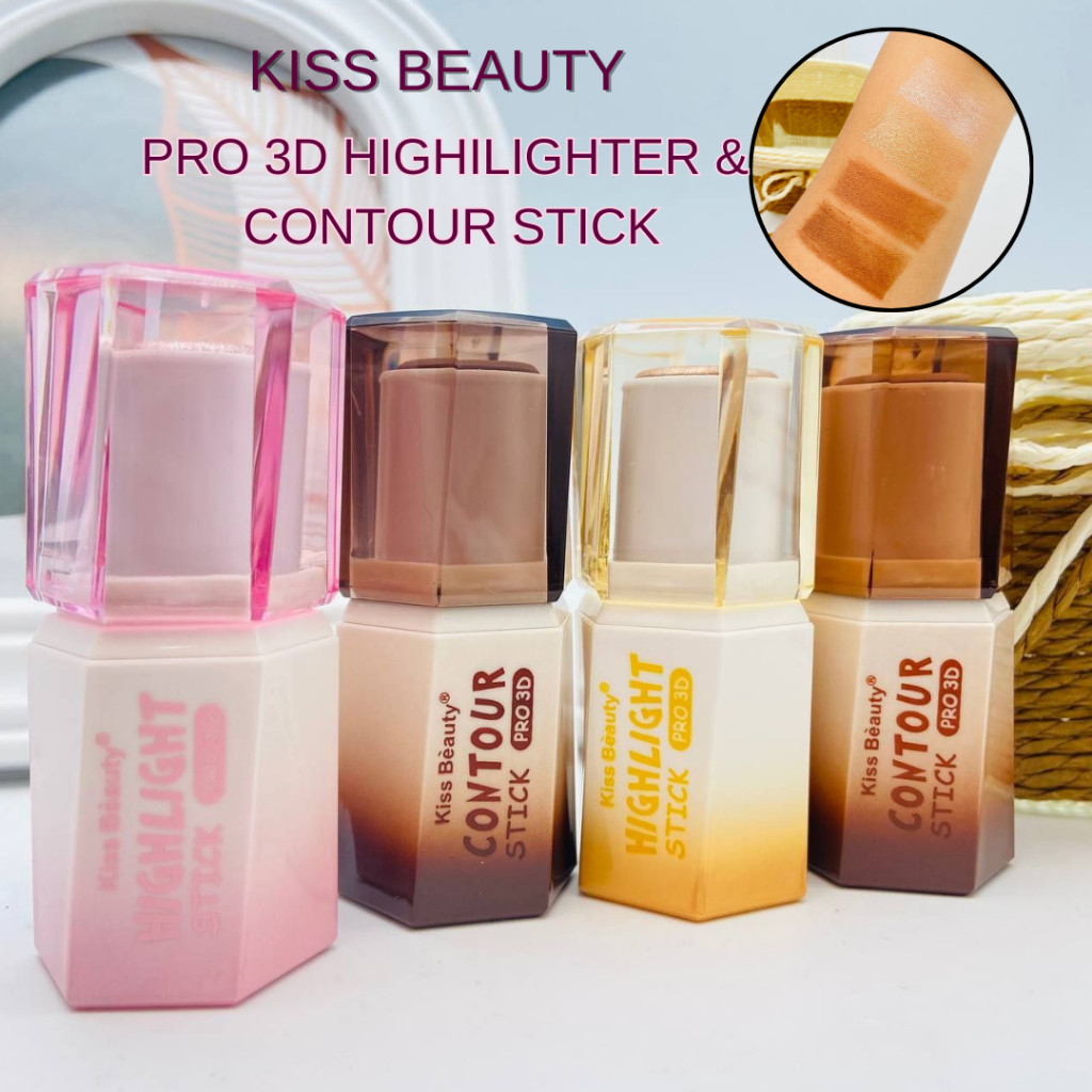 KISS BEAUTY WATERPROOF PRO 3D HIGHLIGHT & CONTOUR STICK 5.5G (51270-03 ...