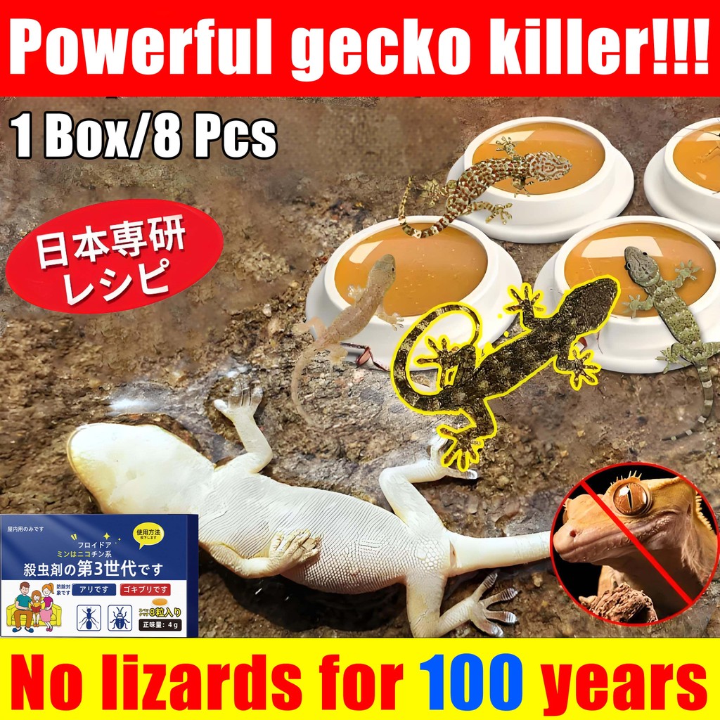 【Ready stock】Kill a nest of geckos in 1 second Lizard killer bait 8 pcs ...