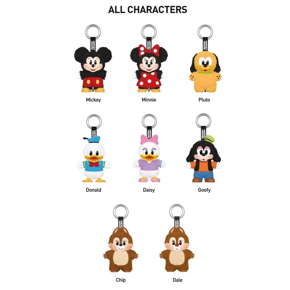 POPMART Mickey Family Cute Together Pendant Series Figure Mystery Box ...