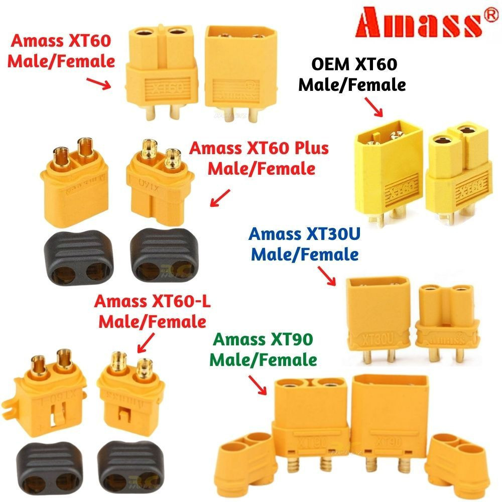 XT30 XT60 XT60H XT60L XT90 Plug Amass / OEM Male Female Connector Plug Socket for Battery ESC HS ...