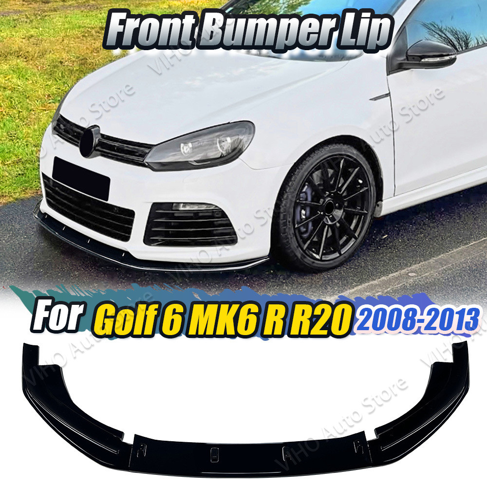 For Volkswagen Golf 6 R MK6 R R20 2008-2013 Car Front Bumper Canard Lip ...
