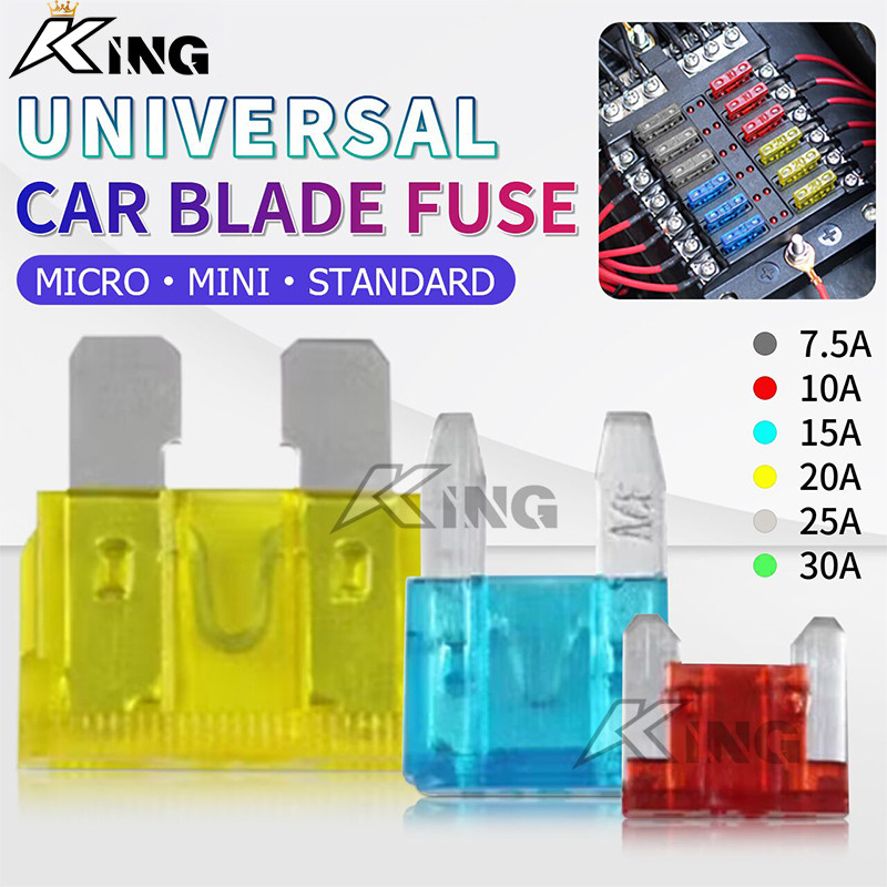 CAR BLADE FUSE MICRO MINI STANDARD PLUG IN CAR MOTORCYCLE LORRY TRUCK ...