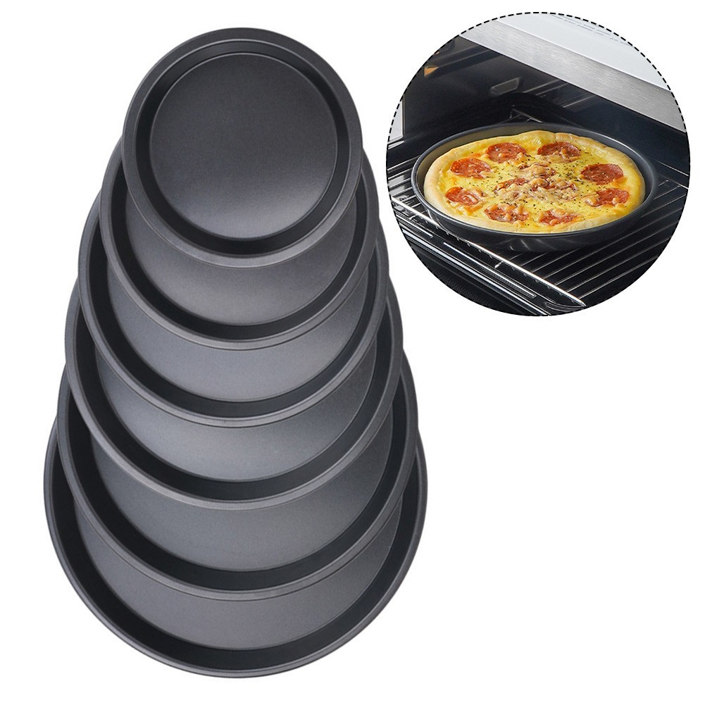 [HME] 5-10 inch Non-Stick Pizza Trays Steel Baking Tool Pizza Pan Oven ...