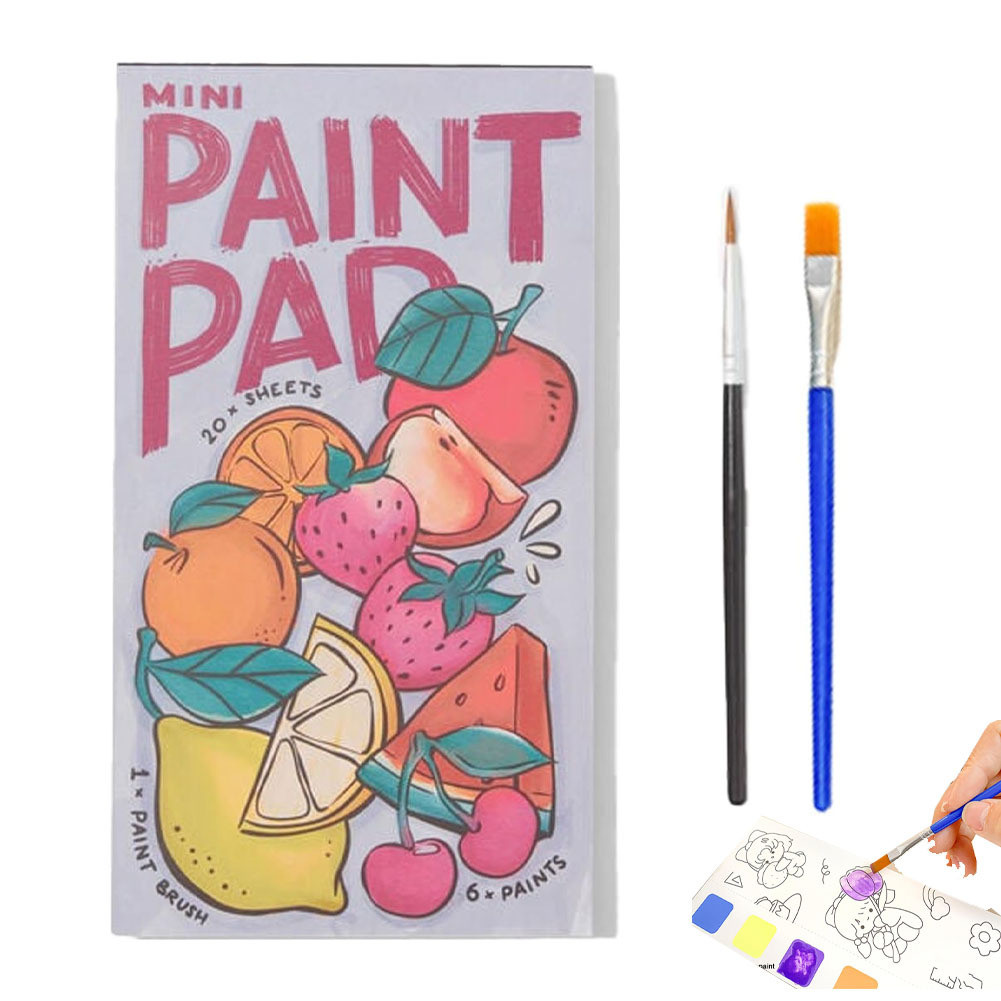 Mini Watercolour Straw Pad Watercolor Coloring Book Children Comes with ...