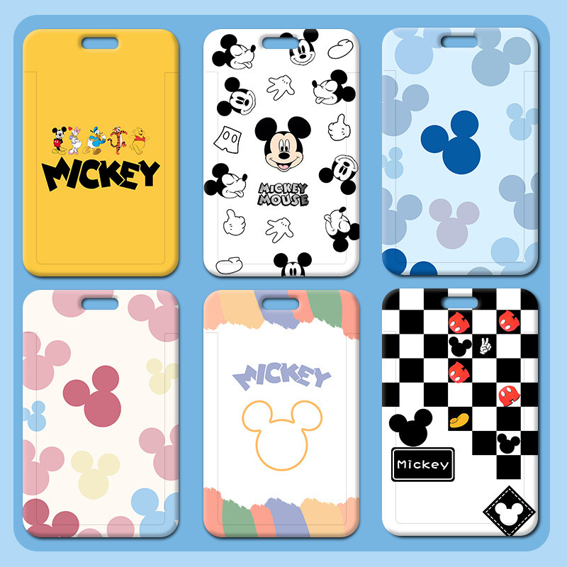 Cartoon Mickey Mouse card holder name tags card cover school supplies ...