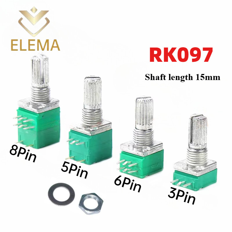 5PCS Industrial Switch RV097G RK097N Audio switch 3/5/6/8 pin B5K/B10K ...