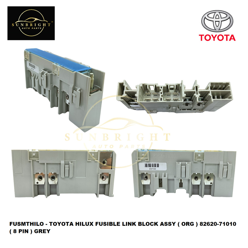 TOYOTA HILUX FUSIBLE LINK BLOCK ASSY ( ORG ) 82620-71010 ( 8 PIN ) GREY ...