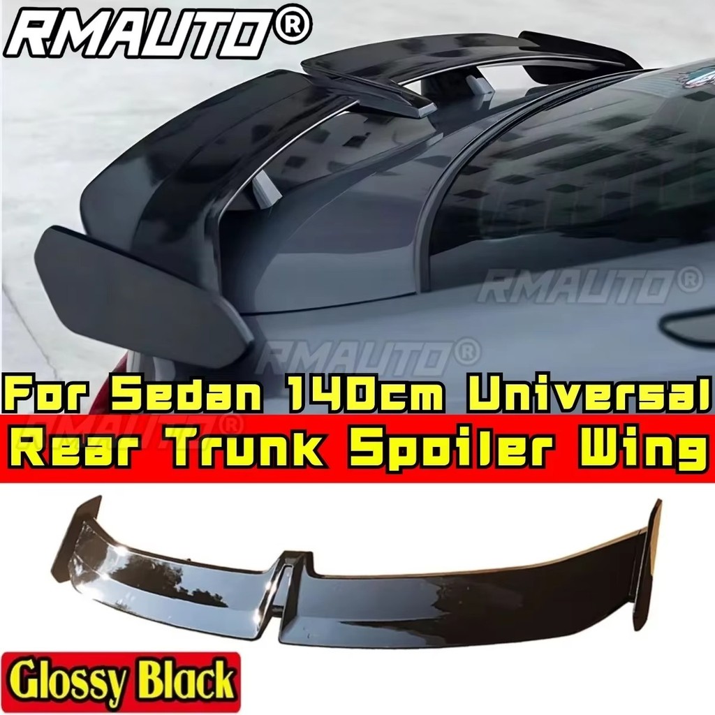 For Sedan 140cm Universal Rear Trunk Spoiler Carbon Fiber Look PRO ...