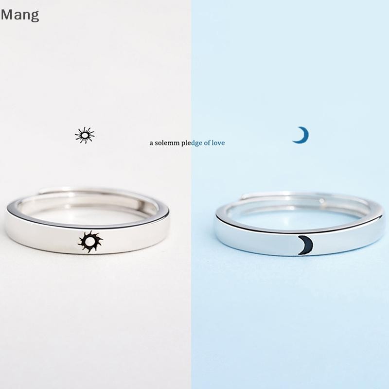 [Mang] Fashion Opening Adjustable Sun Moon Couple Rings For Wedding ...