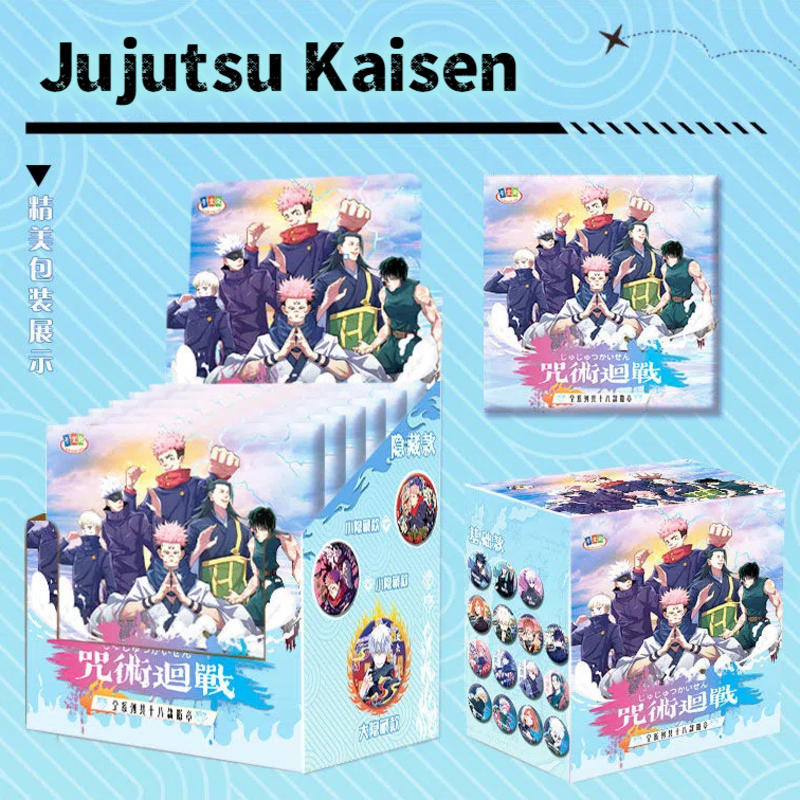 Jujutsu Kaisen Gojo Satoru Blind Box 58mm Metal Glitter Badges 6-Pack ...