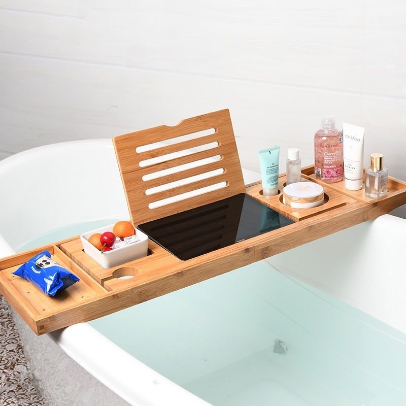 Rak Penyimpanan Tab Mandi Gaya Eropah Teleskopik Tab Mandi Buluh Mandi ...