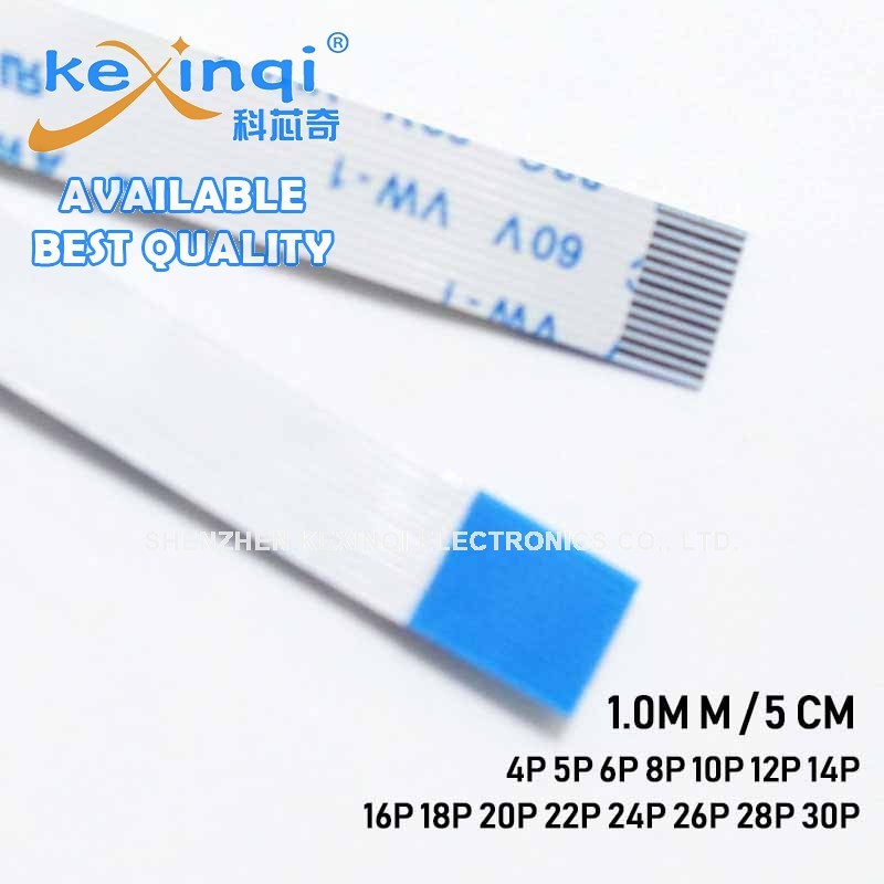 (10pcs) 5CM Length FFC/FPC Flexible Flat Cable 1.0MM 4P 5P 6P 8P 10P 12P 14P 16P 18P 20P 22P 24P ...
