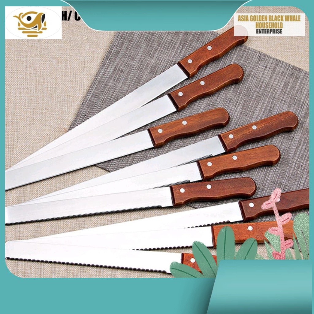 Wooden Handle S/S Bread Knife Serrated Toast Serrated Toast Knife ...
