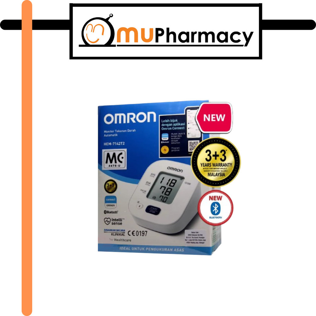 Omron HEM-7142T2 BP Monitor Automatic Bluetooth Connect Apps | Shopee ...
