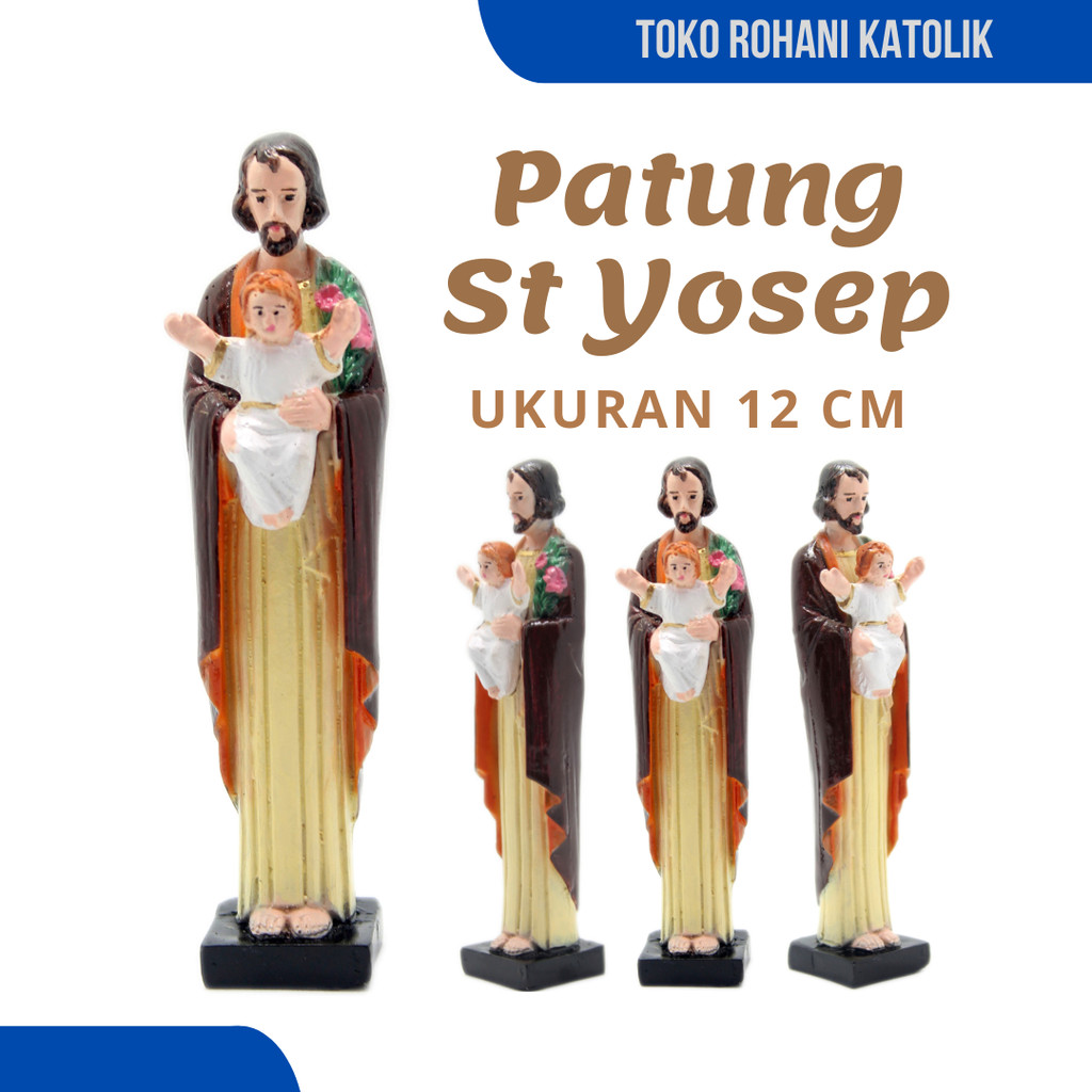 12 CM YOSEP SANTO STATUE / YOSEF STATUE / MOTHER MARIA AND YOSEP STATUE ...