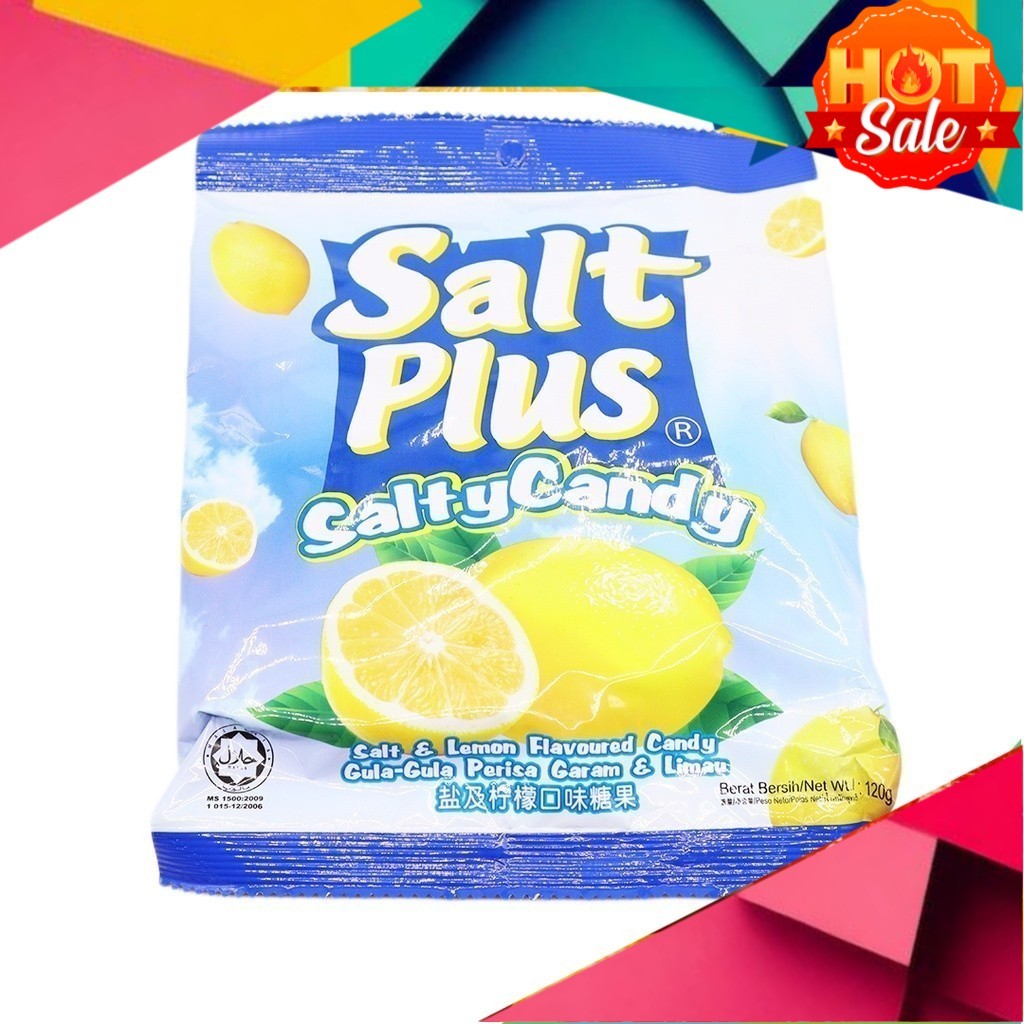 (48pcs) Gula-gula Lemon Garam Salt Plus Salt & Lemon Flavour Candies ...