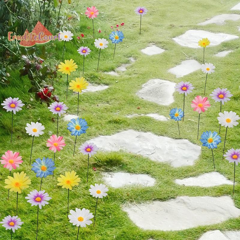 [ECM] 1/5pcs Sunflower Daisies Garden Signs Home Gardening Garden ...