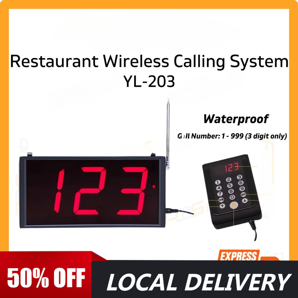 Bubble Tea Restaurant Cafe Wireless Numbering Queue Food Drink Pick Up Collect Number Call ...