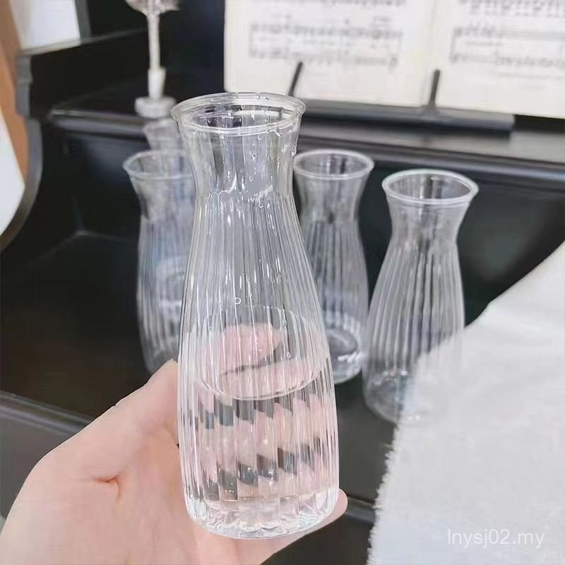 Disposable Vase Mini Transparent Plastic Bottle Hand-Made Spiral Flower ...