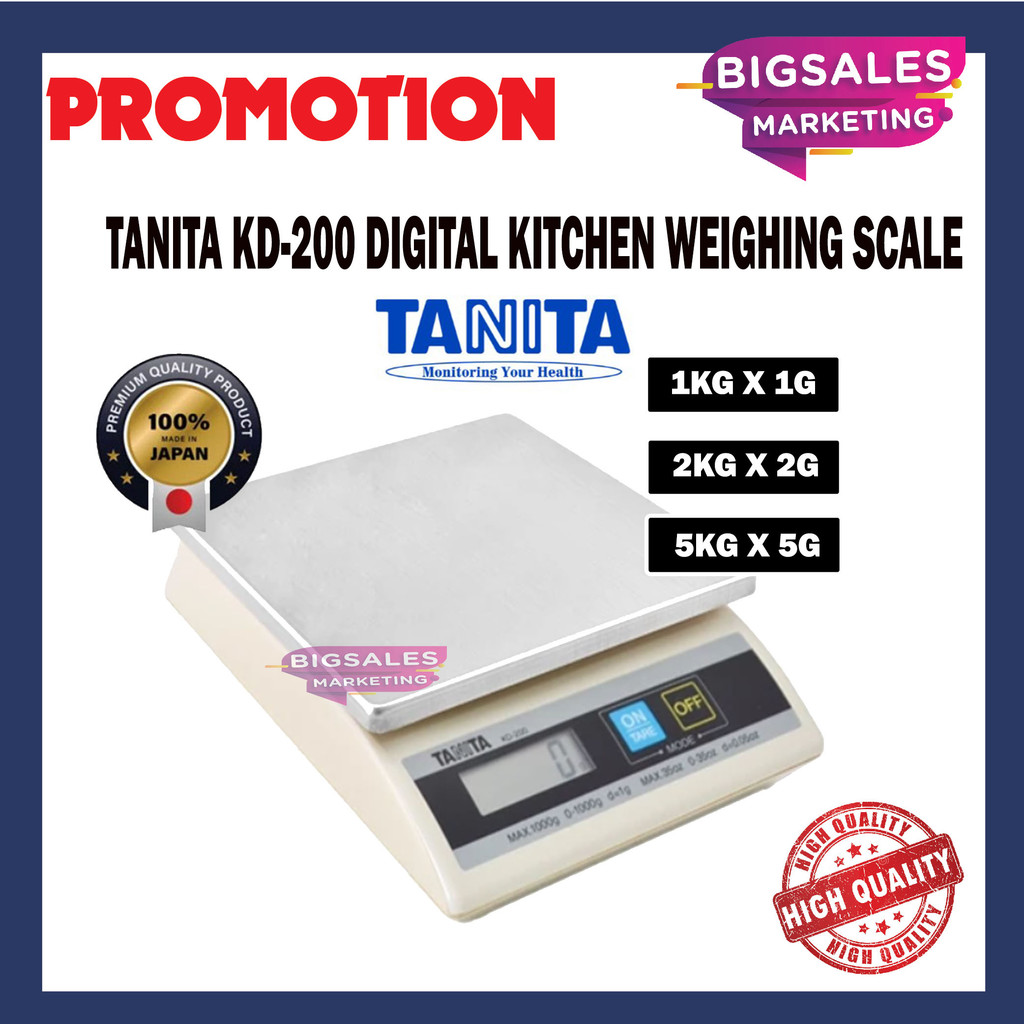 1KG , 2KG , 5KG TANITA 100% Japan Digital Electronic Balancing Kitchen Scale KD-200 (Ready Stock ...