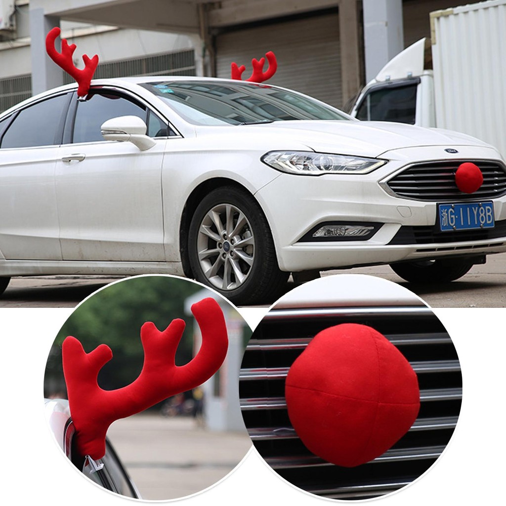 Car Christmas Reindeer Antler Decorations Reindeer Antlers Christmas ...