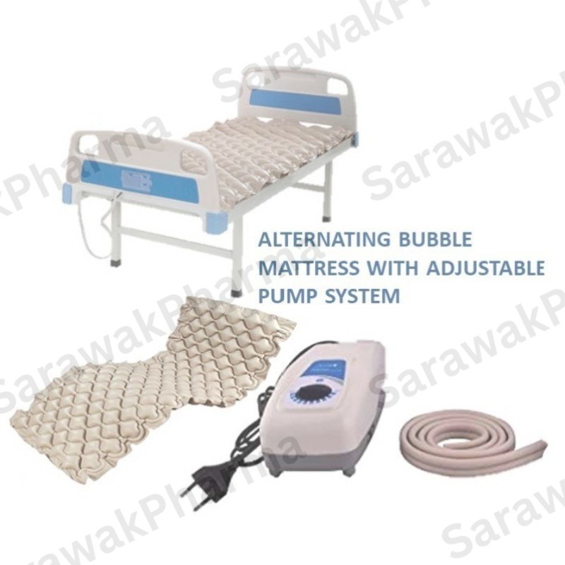 Inflatable Alternating Bubble / Ripple Mattress With Adjustable Pump ...