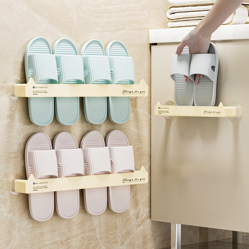Sweethome No-punch Bathroom Slipper Drain Storage Rack | Shopee Malaysia