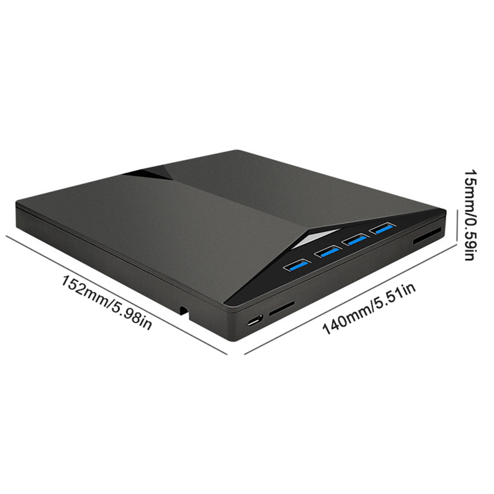 7 In 1 USB3.0 Type-C External CD/DVD Drive for Windows 11/10/8/7/Linux ...