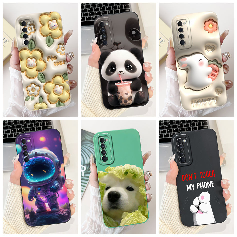 OPPO Reno4 Pro CPH2109 Cute Panda Cartoon Soft Silicone Case Reno 4Pro ...