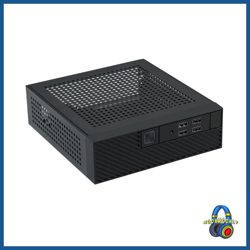 MOOMMY M10 Mini-ITX HTPC Computer Case Mini Desktop Case with 4 USB ...