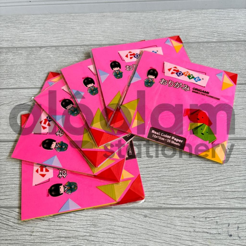One PACK (25 SHEETS) ORIGAMI TWO SIDED FOLDING PAPER FORTE / Sinar ...