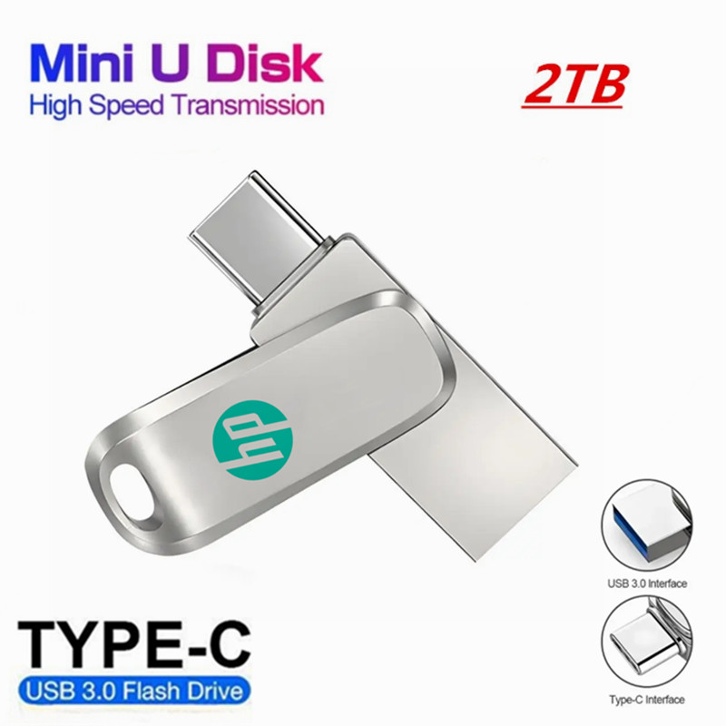HP 1TB 2TB 2 in1 Mini OTG Type-C Pen Drive Memory Stick for Android PC ...