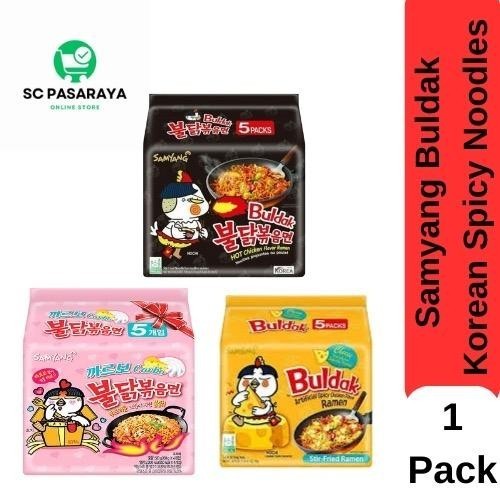 Samyang Buldak Korean Spicy Fire Noodles 1 PKT (130g /140gx5) HALAL | Shopee Malaysia