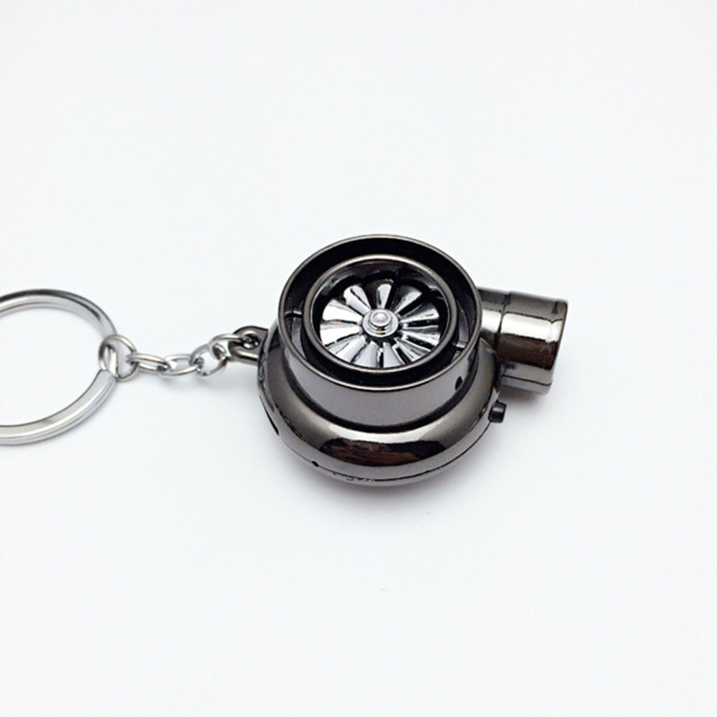 GMMA Car Metal Keyring Sound Turbo Key Sleeve Bearing Spinning Model ...
