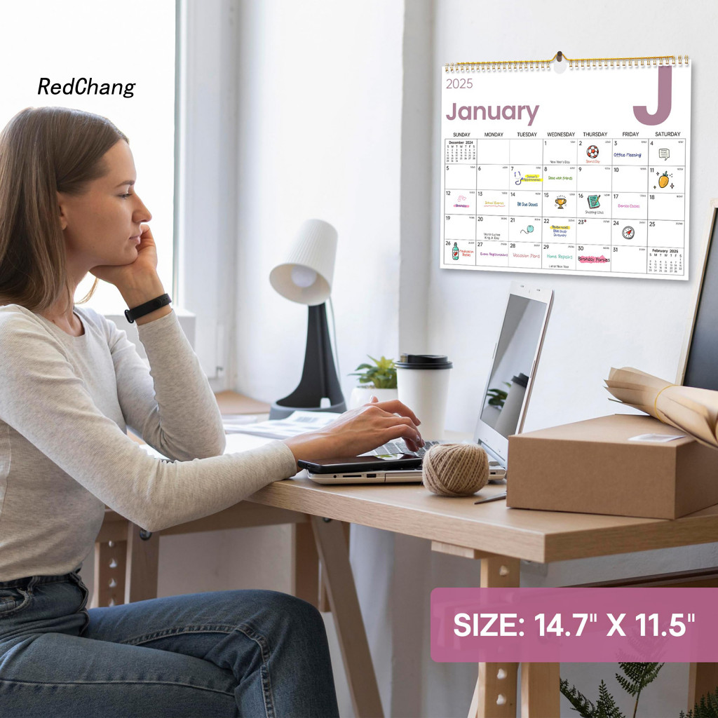 RC~ Premium Paper Calendar High-quality Paper Planner 2025-2026 Large ...