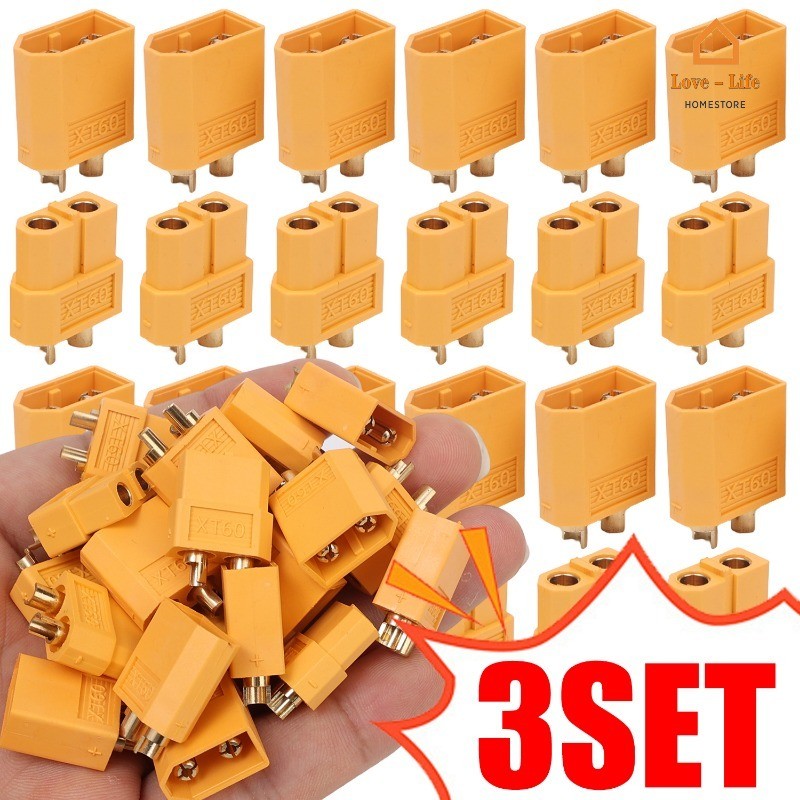XT60 for RC Lipo Battery Waterproof Electrical Connector Wire Cab ...