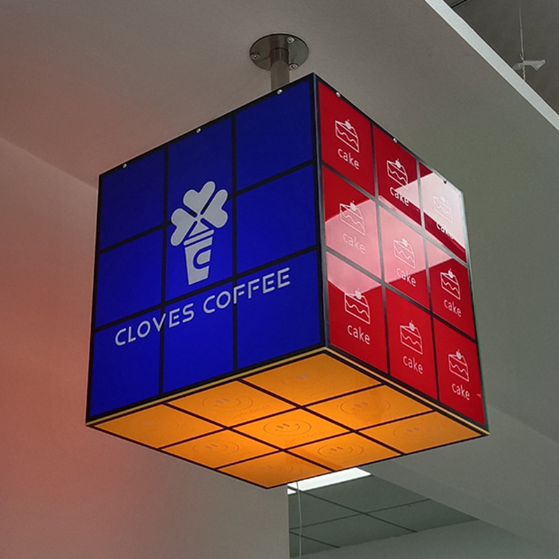 Custom Signboard Light Box Outdoor Shop Door Head Influencer Signboard ...