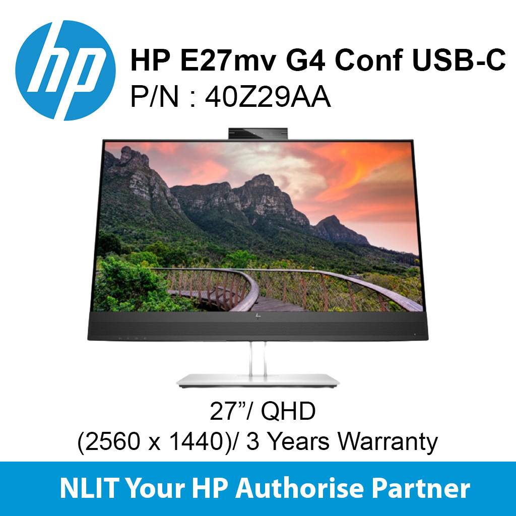 HP E27m G4 QHD USB-C Conferencing Monitor (40Z29AA) | Shopee Malaysia
