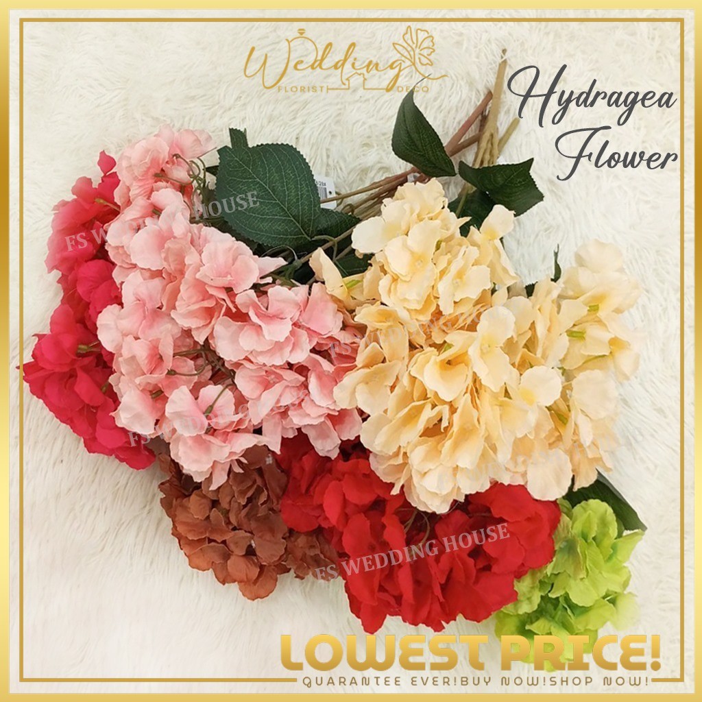 Artificial flower/Bunga Hydrangea/Bunga Gubahan Hantaran/Flower ...