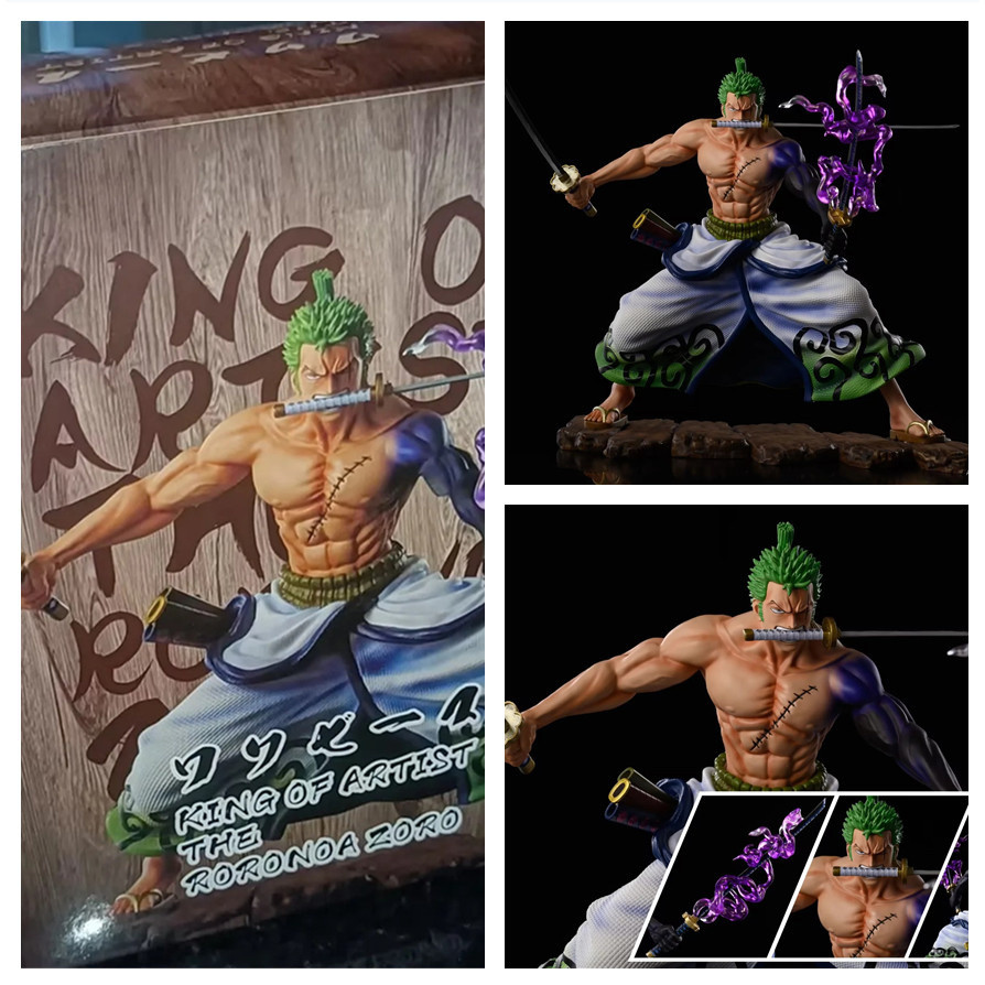 One Piece Yanmo Kimono Zoro GK Wano Kunichi Sword Flow Standing Model ...
