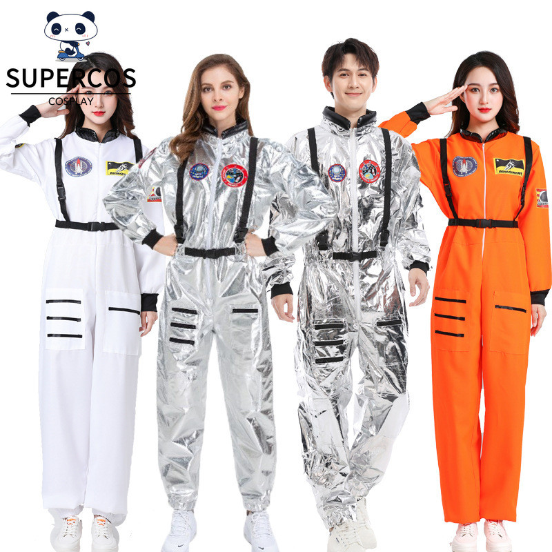 NASA Astronaut Costume Spaceman Cosplay Jumpsuit for Parents Kids ...