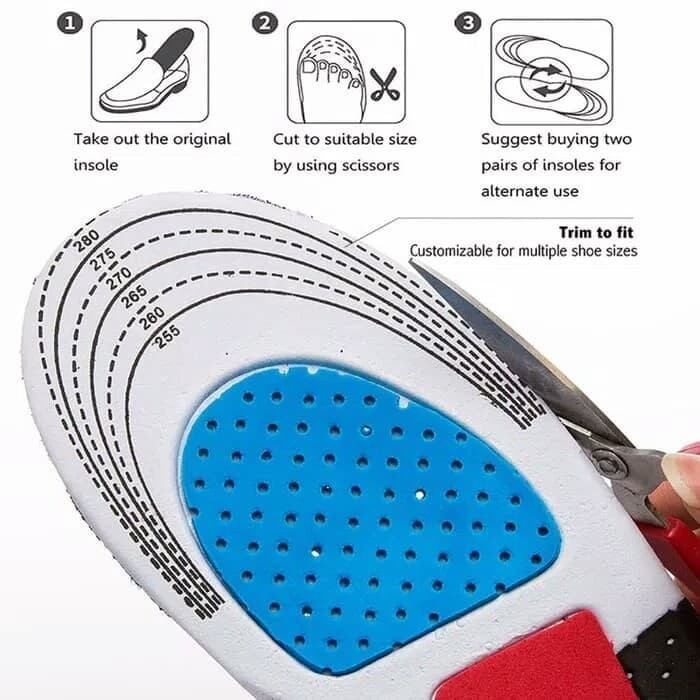 Footwear Shoe insole shock absorb gel orthotic | Shopee Malaysia
