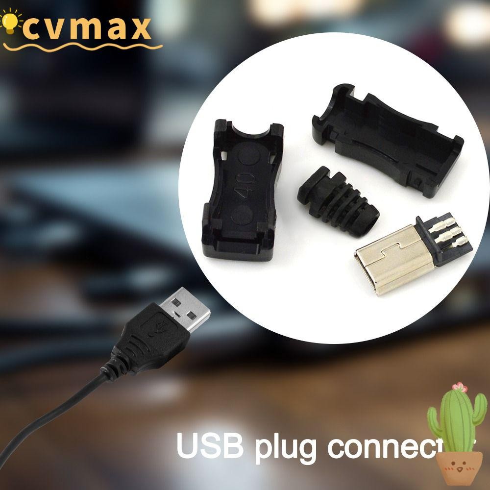 CYMX Mini USB Male Connector, DIY 5Pin USB 2.0 Jack, 5Pin Plug Socket 4 ...