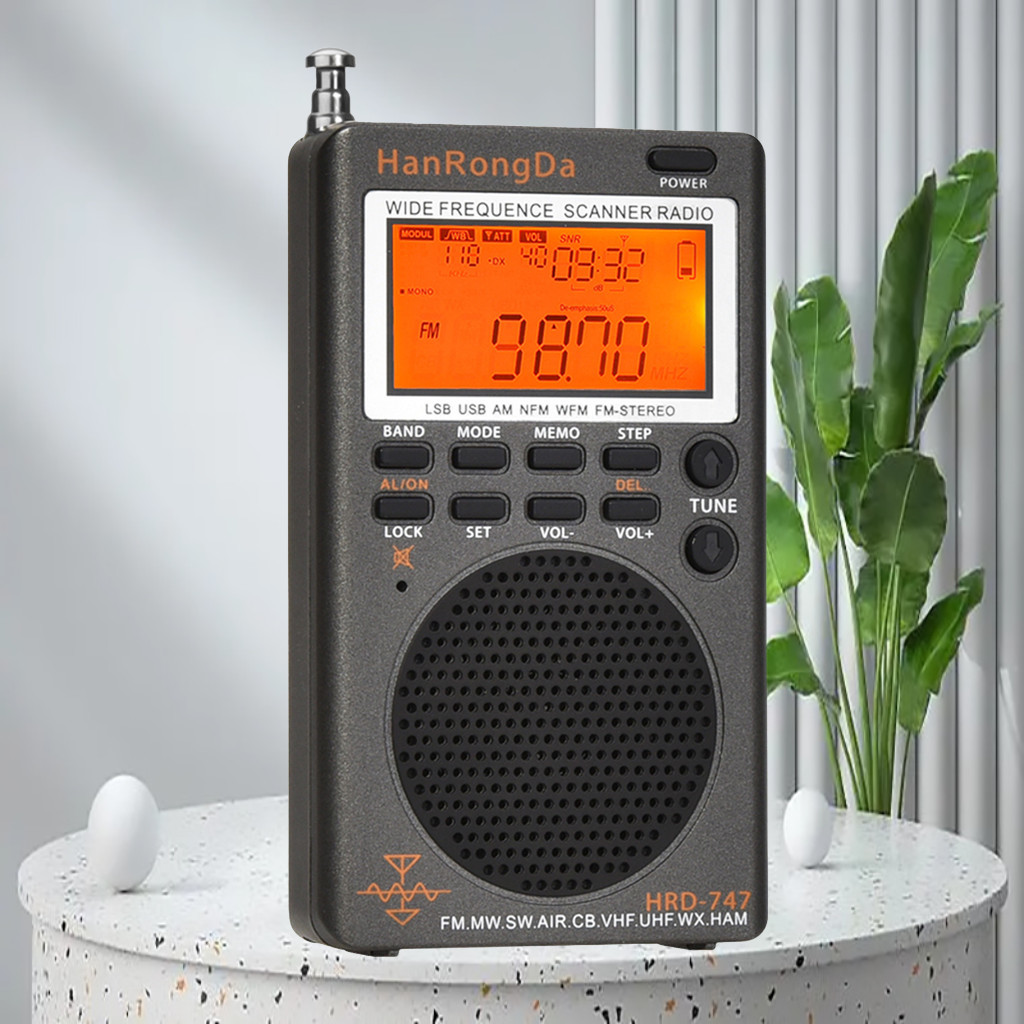 Portable SSB Shortwave Radio FM MW SW LSB AIR CB VHF UHF Full Band NOAA ...