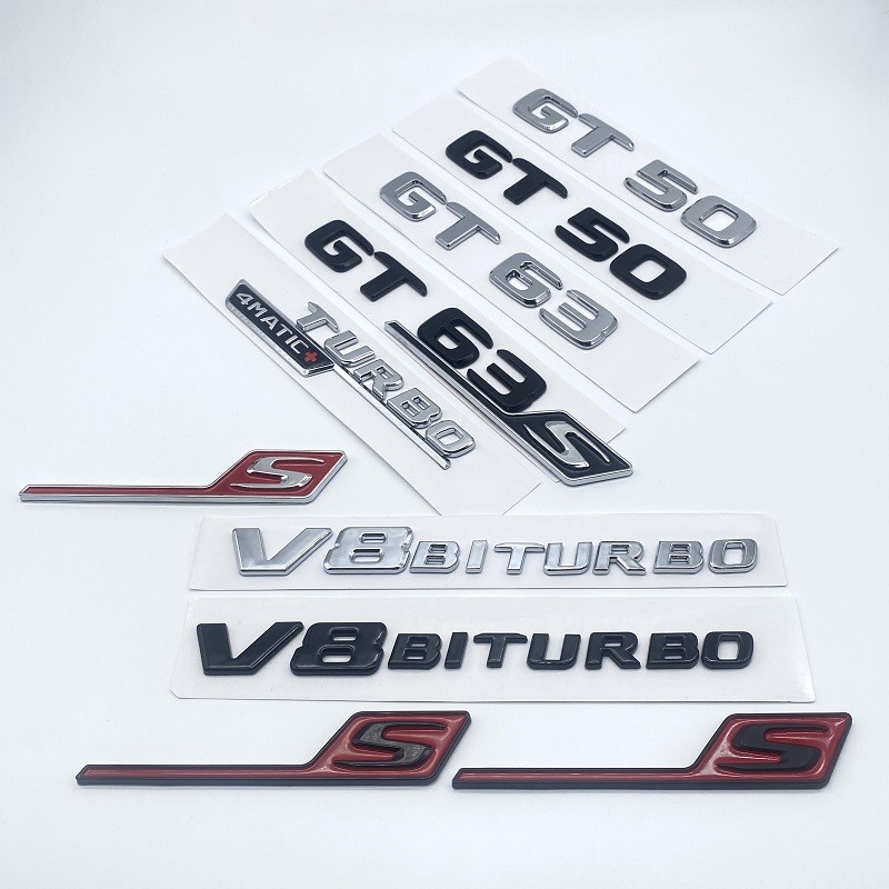 2017 Flat Letters GT50 GT53 GT63 GT63S V8 Biturbo 4matic+ ABS Emblem ...