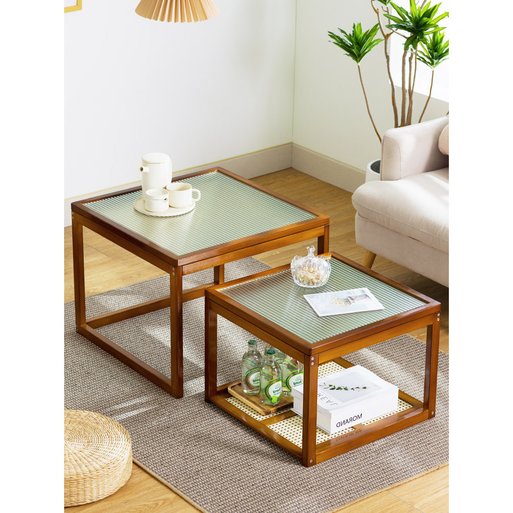 Meja Sisi Meja Kopi Kecil Sofa Kabinet Sisi Meja Bulat Persegi Sudut ...